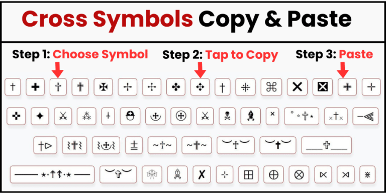 Cross Symbol Copy and Paste [ ☦⁺ ♱☥♁ ]